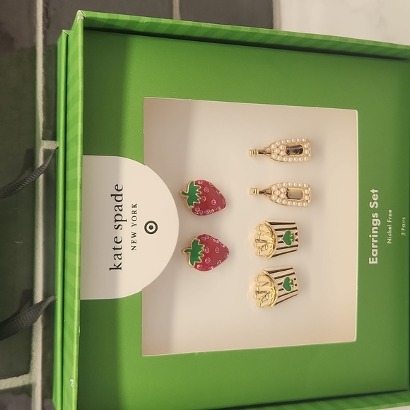 kate spade | Jewelry | Kate Spade X Target Collab 3 Pair Earrings Set ...
